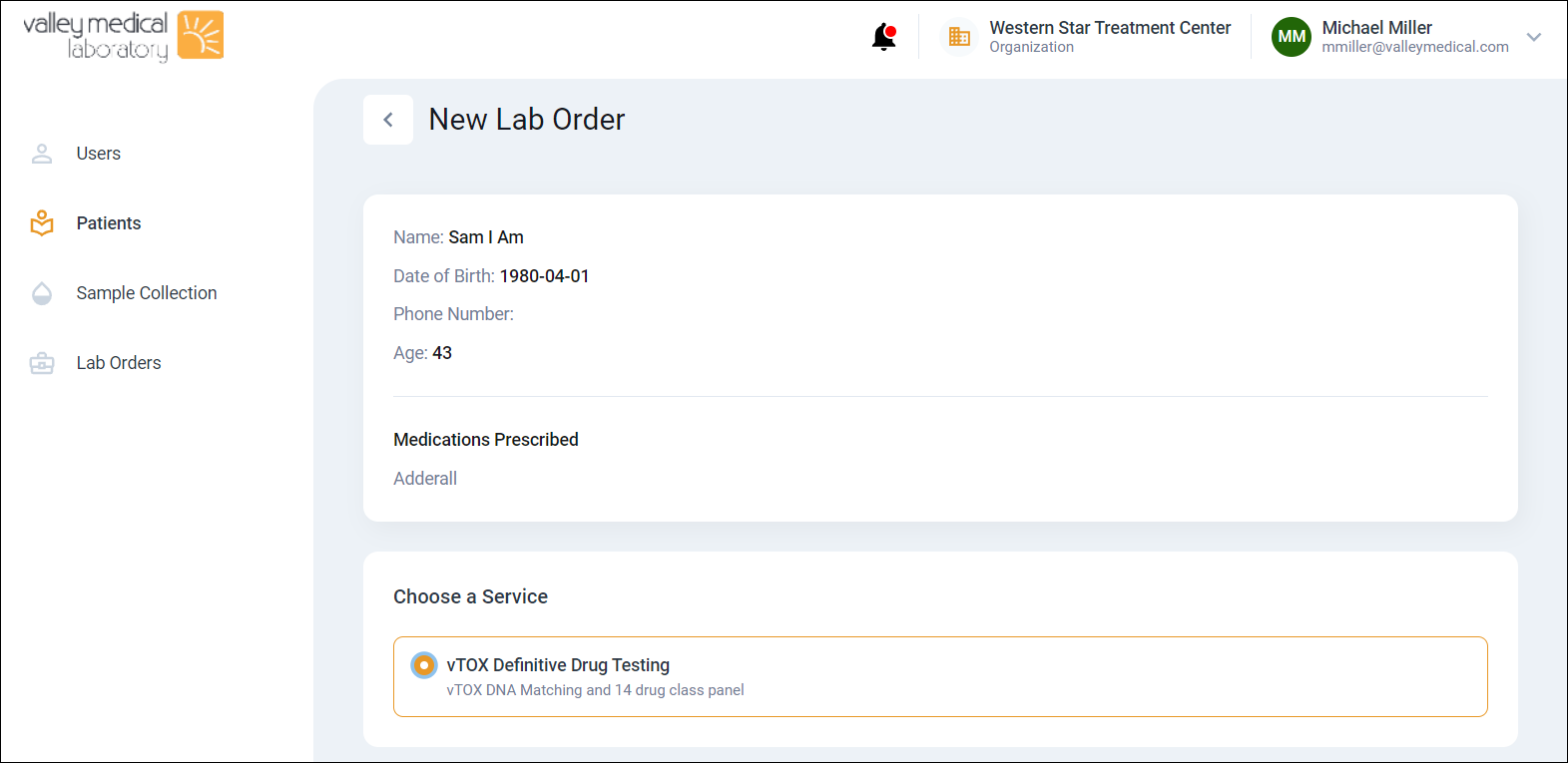 Partner Portal - Valley Medical Laboratory