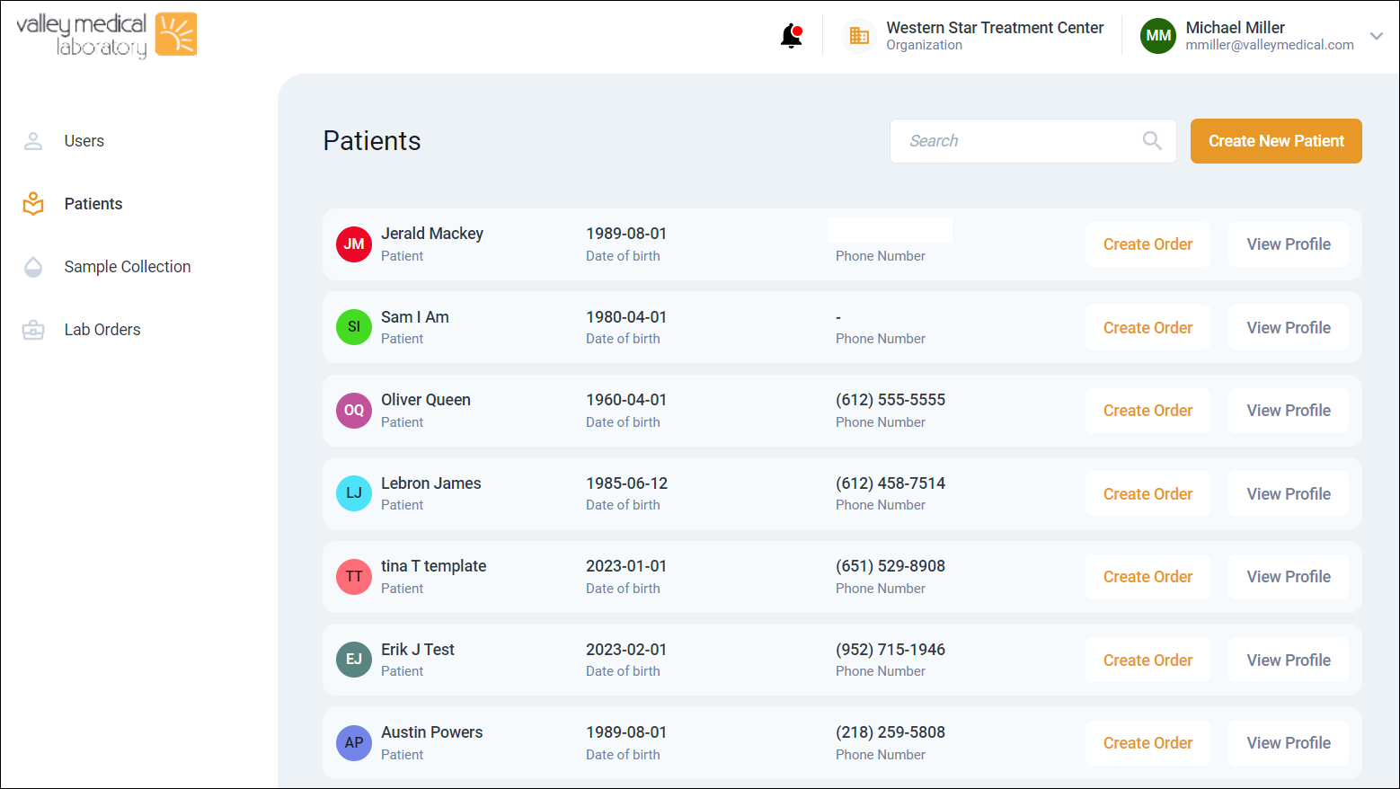 Partner Portal - Valley Medical Laboratory